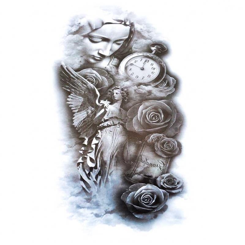 Temporary tattoo, Religion - The Angel of Time - Virgin - Woman and Man