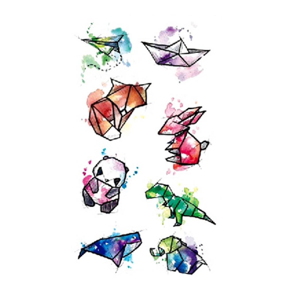 Temporary tattoo - Cute animals pack - watercolored pets, Skindesigned