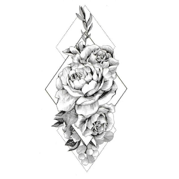 how to draw geometric rose