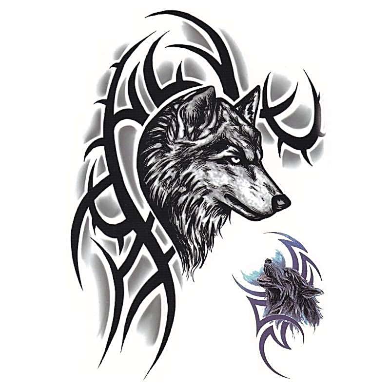 Tribal Wolf Stencils